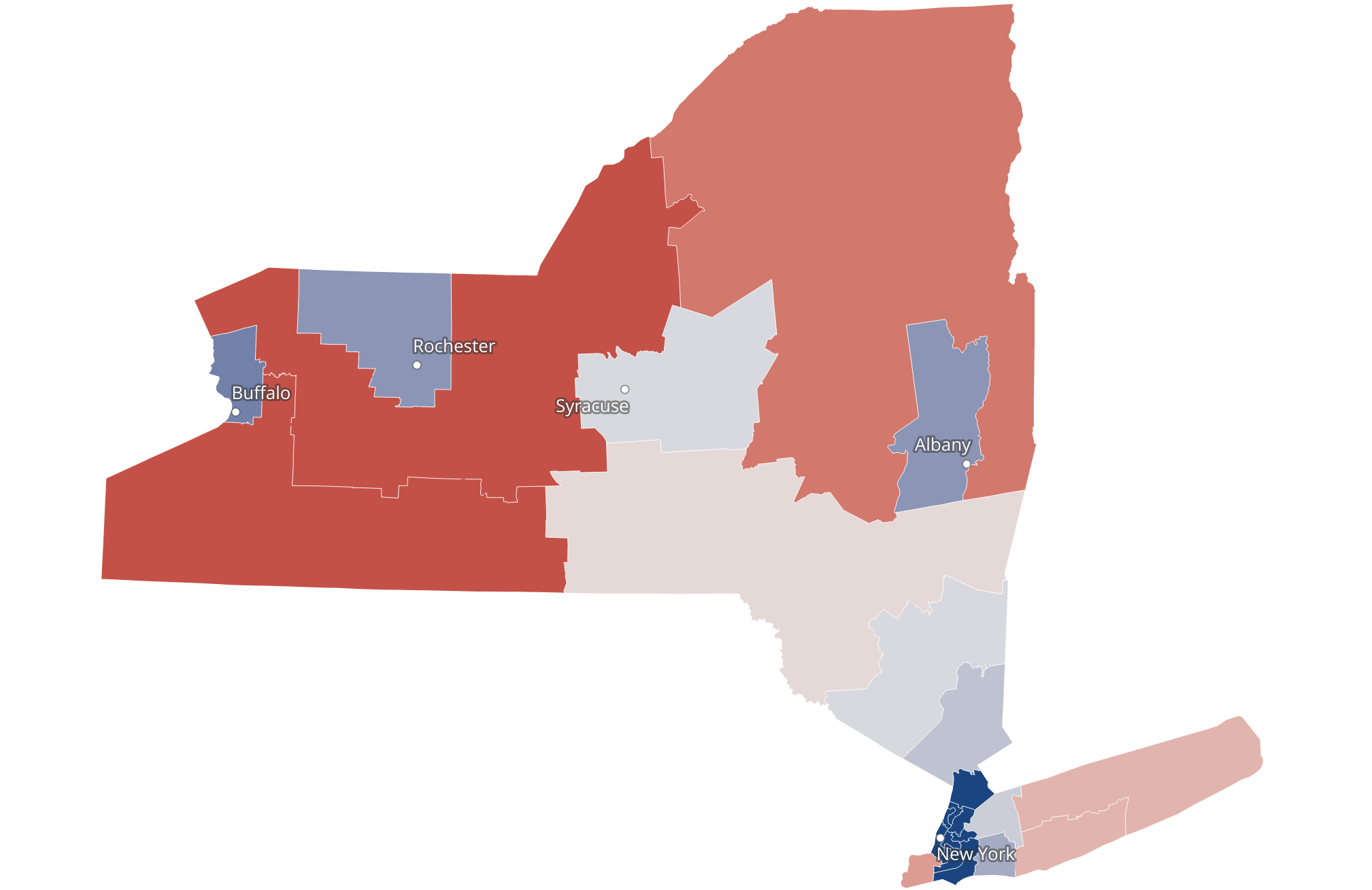 Political Map Of New York