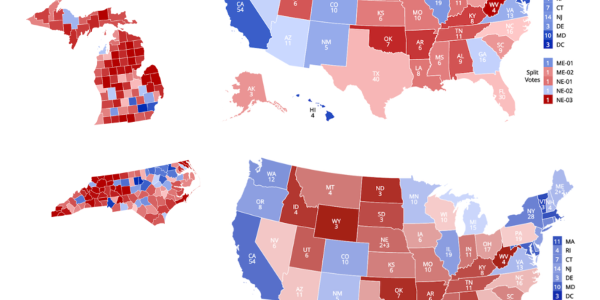 Four November Scenarios, Mapped Out with the 2024 Cook Political Report ...